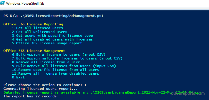 Office 365 License Reporting And Management Using PowerShell 
