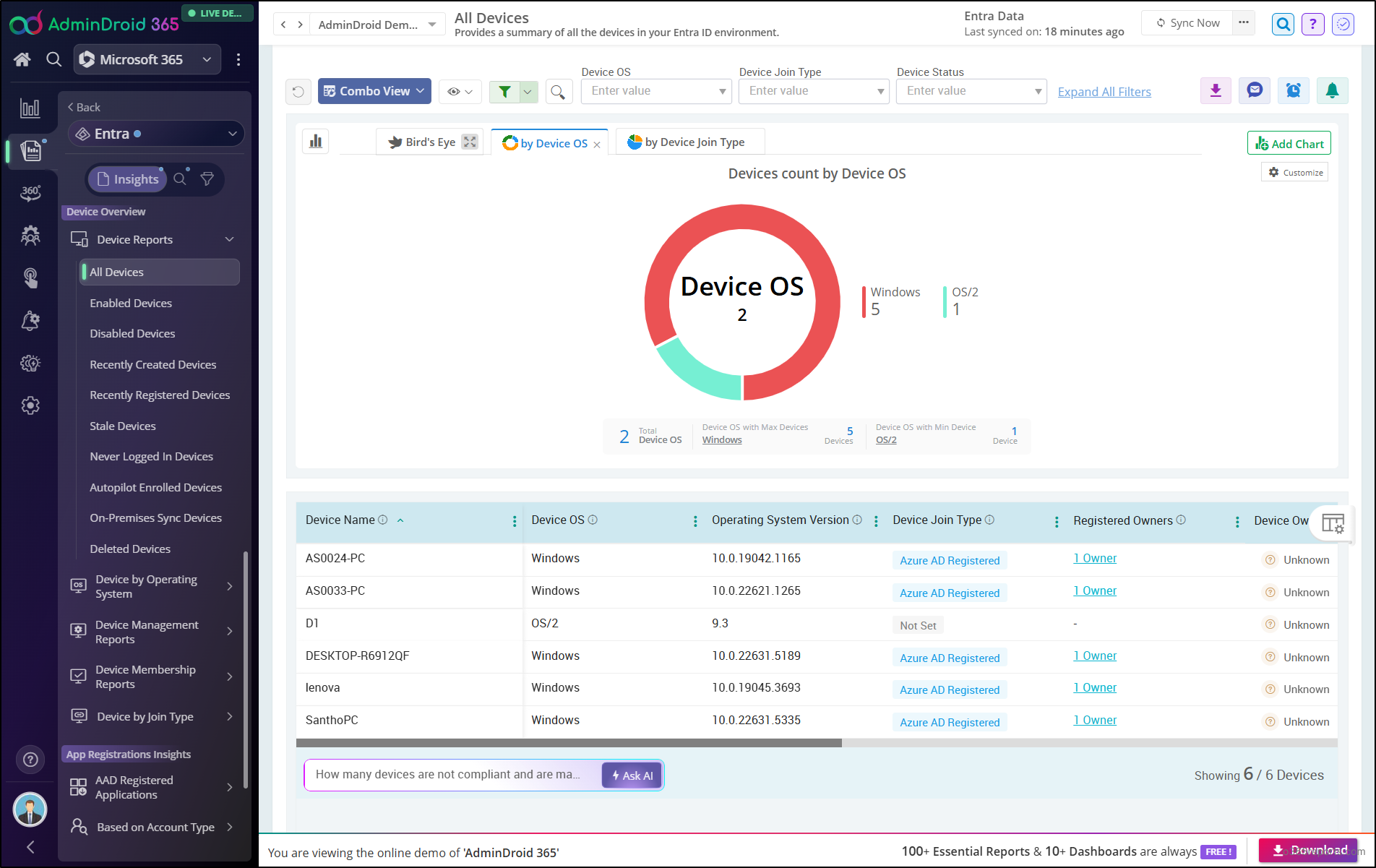 Get Entra ID Devices Report Using PowerShell