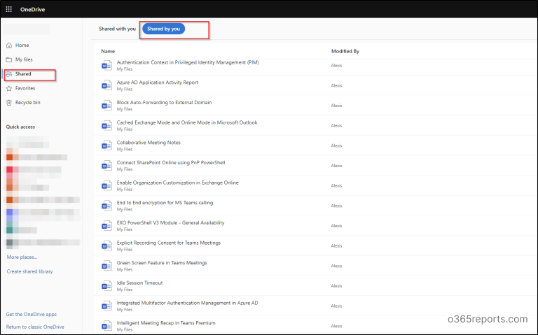 How to Manage Shared Files and Folders in OneDrive and SharePoint?