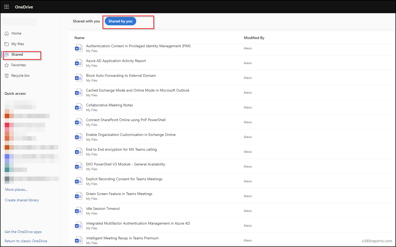 How to Manage Shared Files and Folders in OneDrive and SharePoint?