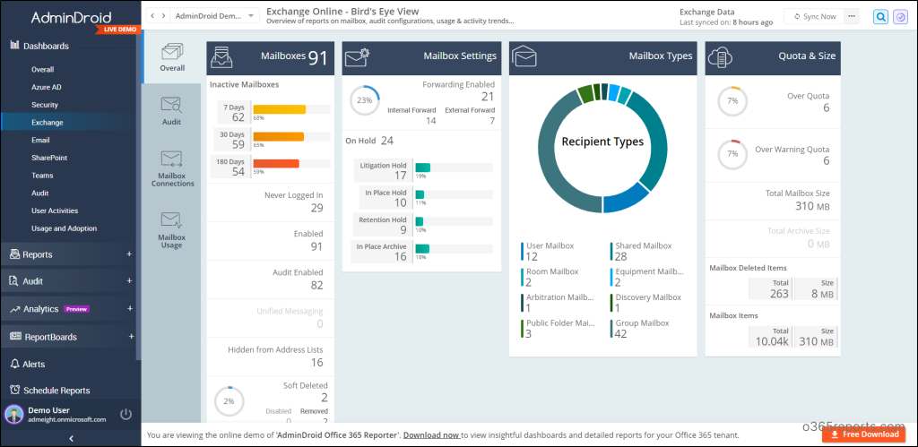 Get Shared Mailbox Size Report Using PowerShell