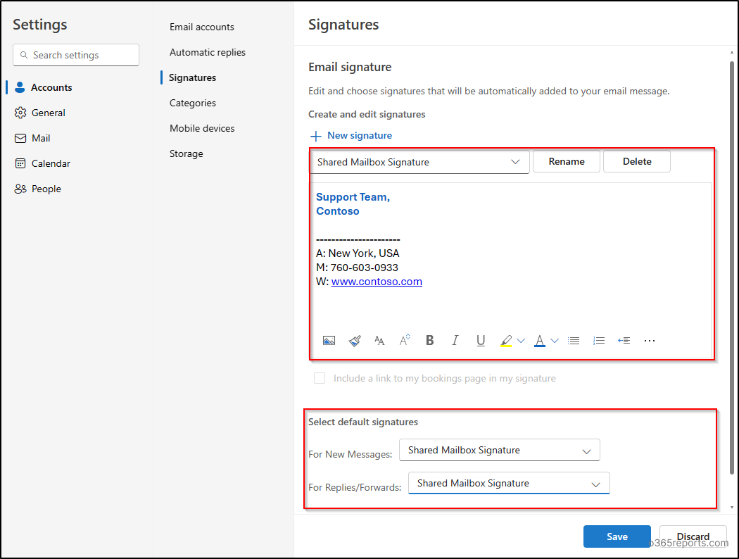Set Up Email Signatures for Microsoft 365 Shared Mailbox and User Mailbox