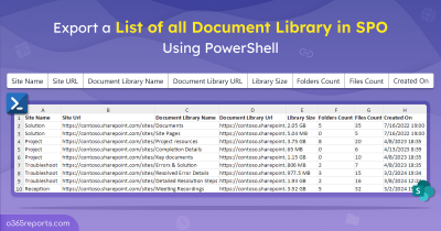 List all Document Library in SharePoint Online Using PowerShell
