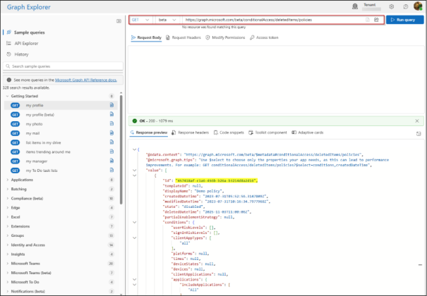 Restore Deleted Conditional Access Policies in Entra ID