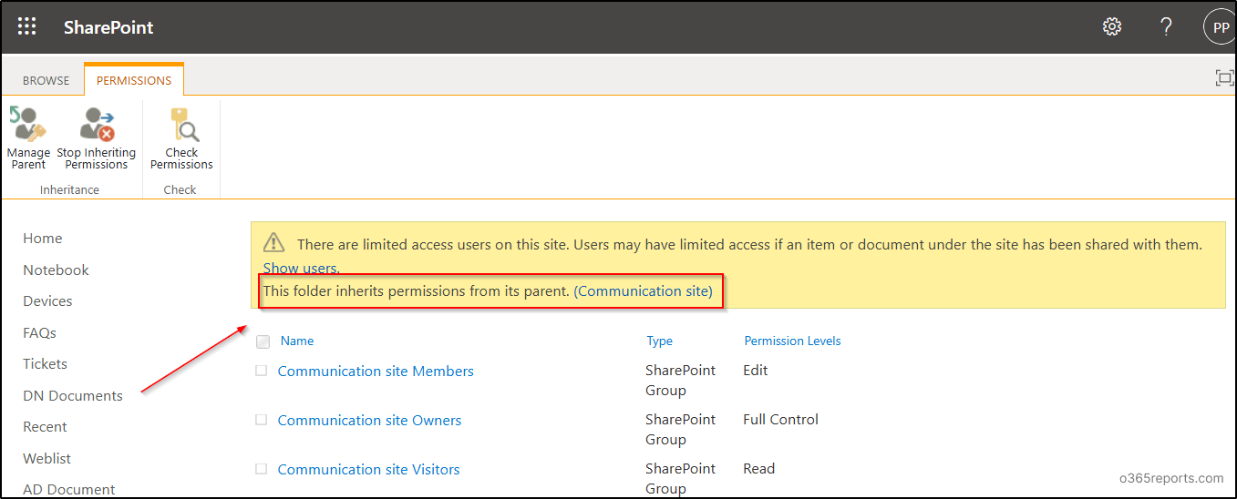 Understand Permission Inheritance in SharePoint Online